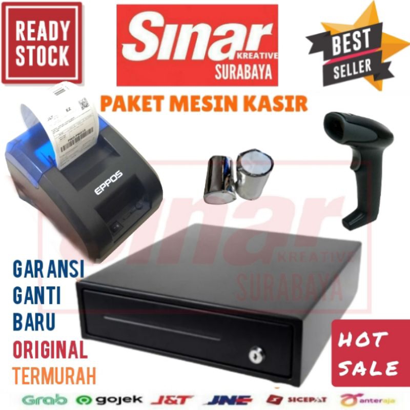 Jual PAKET MESIN KASIR : PRINTER BLUETOOTH + CASH DRAWER + BARCODE ...