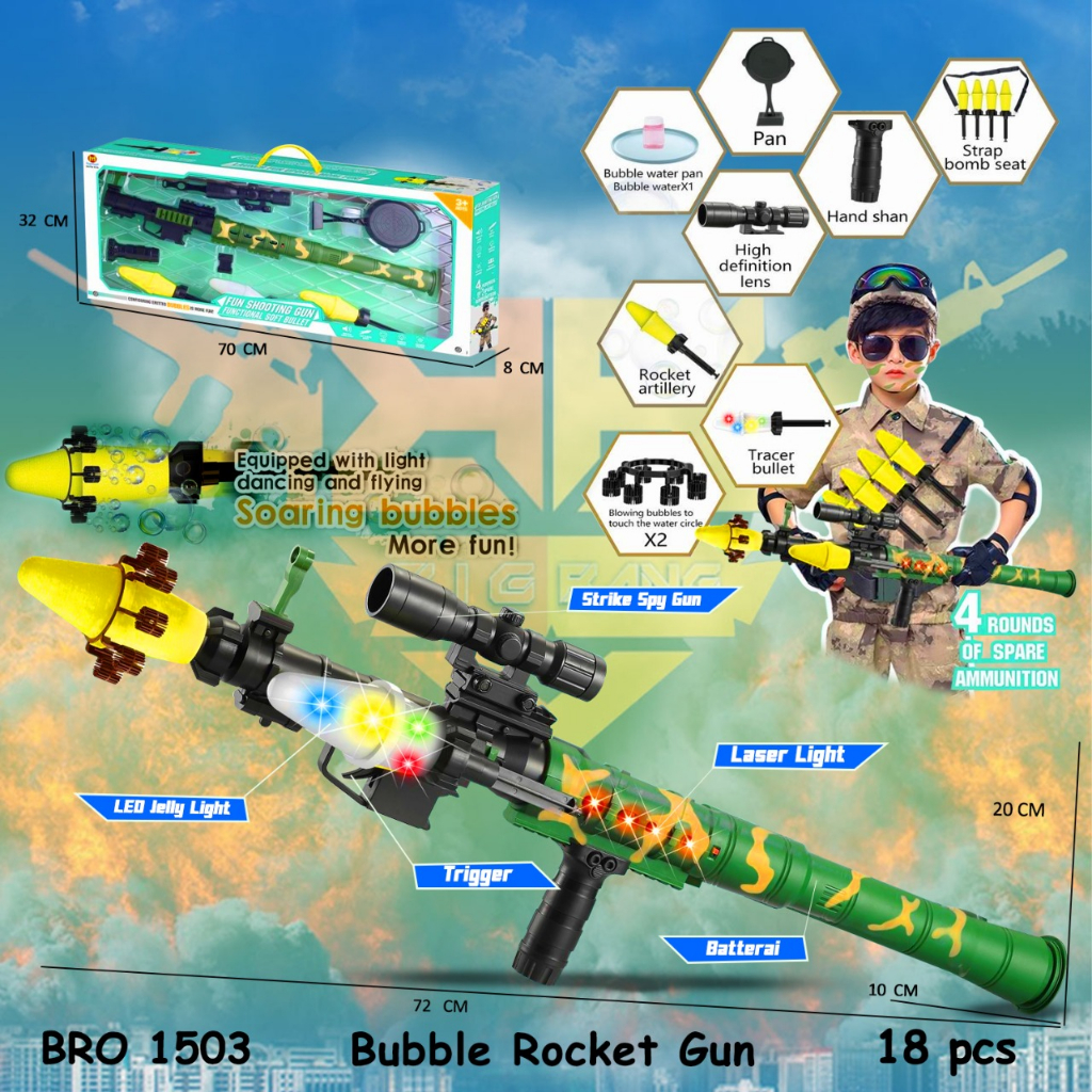 Jual Bazoka Basoka Rocket Gun Pistol Pistolan Peluru Bullet Tembak ...