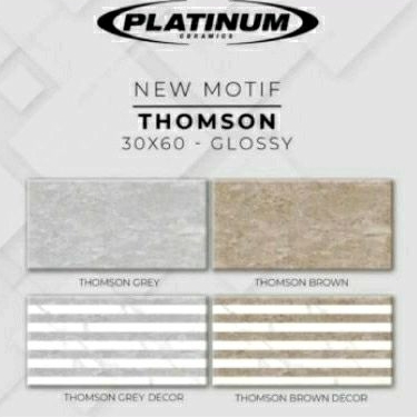 Jual Keramik 30x60 GLOSSY 3 Motif Thomson, Dexa Basic Cream/Grey, Tango ...