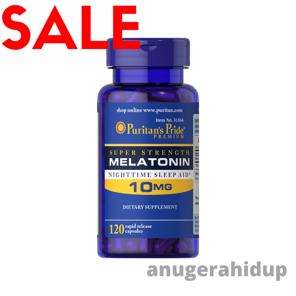 Jual Puritan Pride Melatonin Suplemen 3 mg 120 - 240 Tablets / 5 mg 120 ...