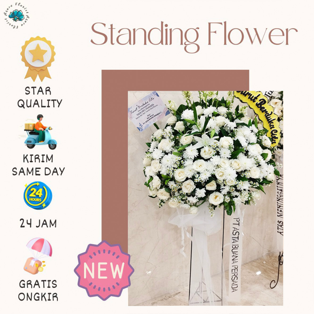 Jual Toko Standing Flowers Bunga Segar Premium Duka Cita Bandung Cimahi ...