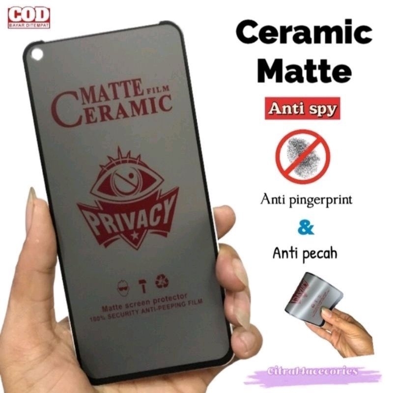 Jual antigores ceramic matte privacy anti intip all type hp | Shopee ...