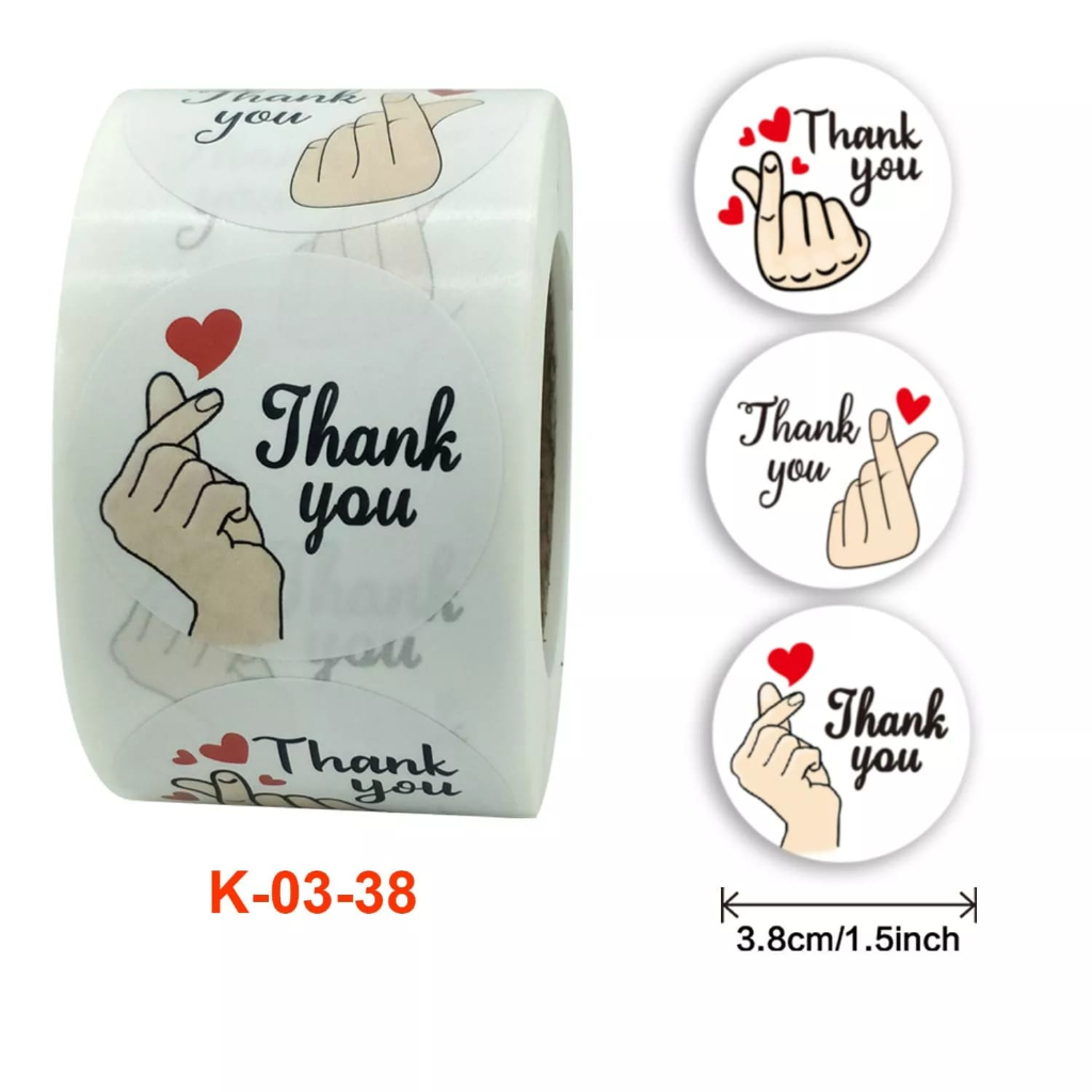 Jual Sticker Thank You Lucu | Stiker Label Segel Ucapan Terima Kasih ...