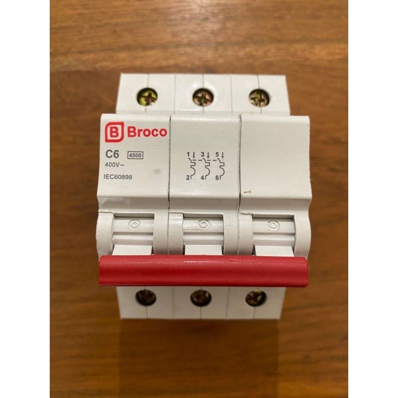Jual MCB Broco 3 Phase 6A/10A/16A/20A/25A/32A/40A | Shopee Indonesia