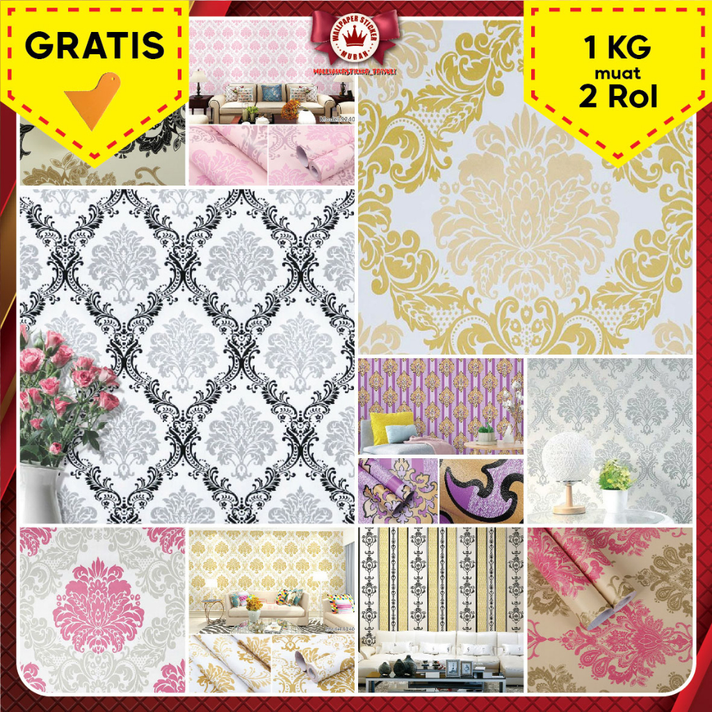 Jual WALLPAPER DINDING KAMAR TIDUR 45CMX10M / 8M WALPEPER WALPAPER ...