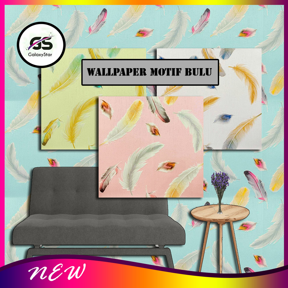 Jual GS Wallpaper Foam Batik 3D Motif Bulu Dekorasi Dinding Kamar ...