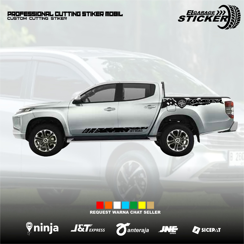 Jual Stiker cutting mobil double cabin hilux triton cutting stiker body ...