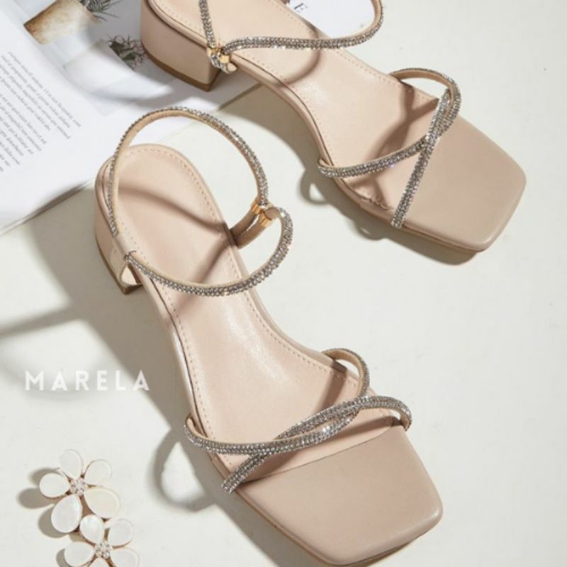 Jual MARELA - Selena Heels Sandal Wanita Hak 5 cm - Heels Pesta Wedding ...