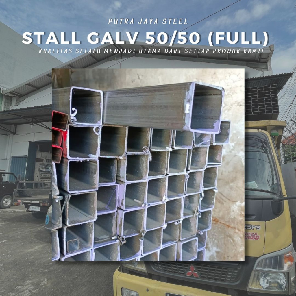 Jual PIPA KOTAK STALL GALVANIS 50/50 (FULL) BERBAGAI MACAM KETEBALAN ...