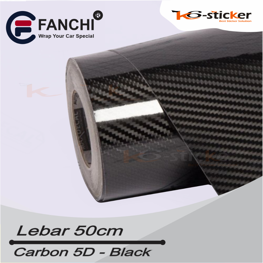 Jual Sticker stiker CARBON 5D BLACK merek fanchi | Shopee Indonesia