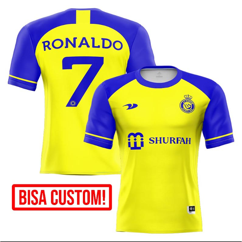 Jual Jersey Cristiano Ronaldo Al Nassr 7 Kuning Yellow Home Kaos Baju