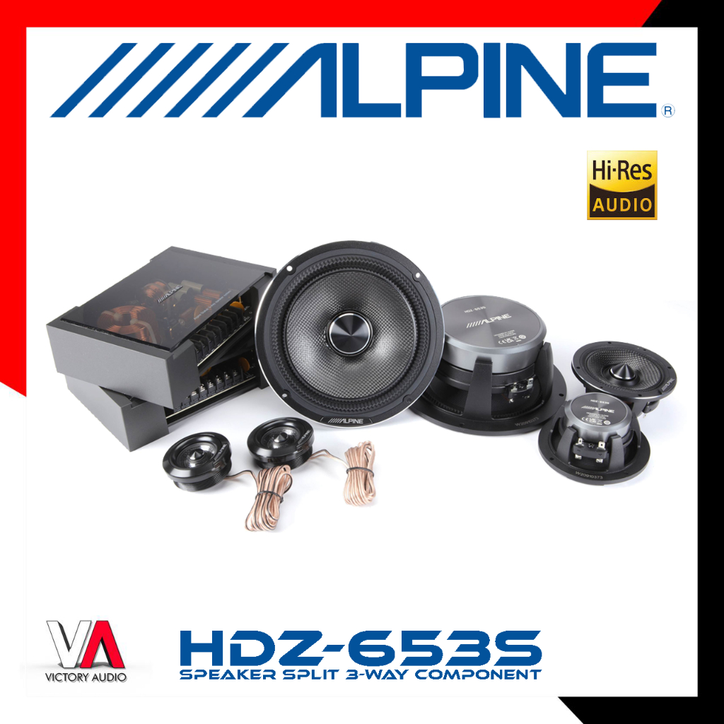 Jual Speaker Split 3-Way Component System ALPINE HDZ-653S STATUS HI-RES ...