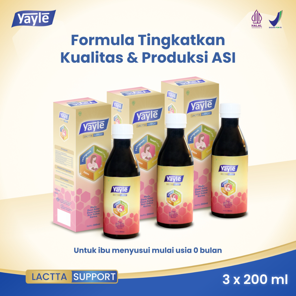 Jual Yayle Lactta Support 200ml - 3 Botol | Shopee Indonesia