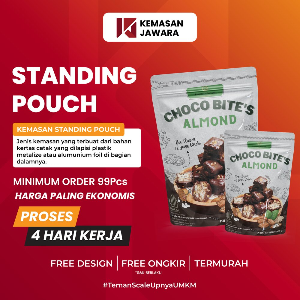Jual Kemasan Makanan Standing Pouch 20x30 | Shopee Indonesia