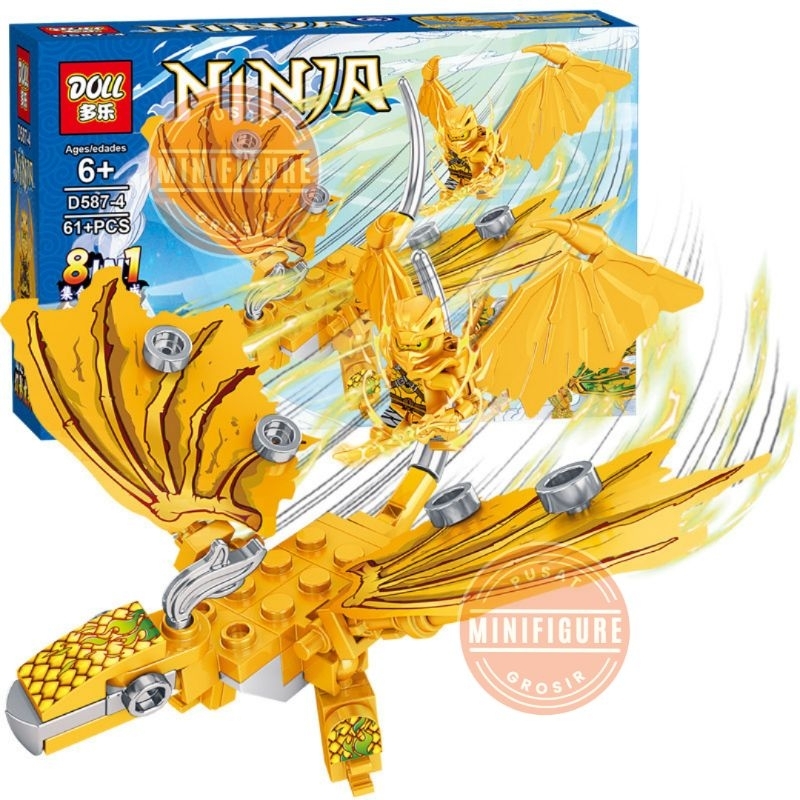 Jual mainan ninjago dragon naga ninja motor senjata lengkap action ...