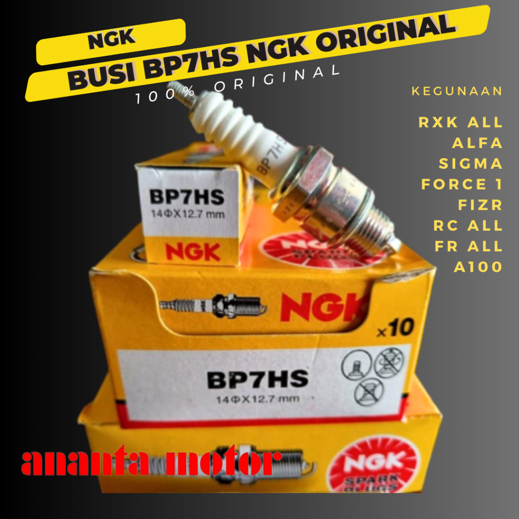 Jual NN ANANTA Busi NGK Stark Plug BP7HS BUSI YAMAHA 2 TAK ALL SUZUKI 2 ...