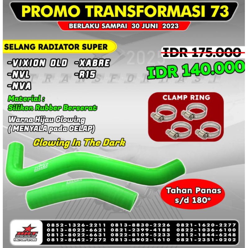Jual SELANG RADIATOR BRT YAMAHA NVA NVL R15 V2 VIXION OLD GLOW IN THE ...