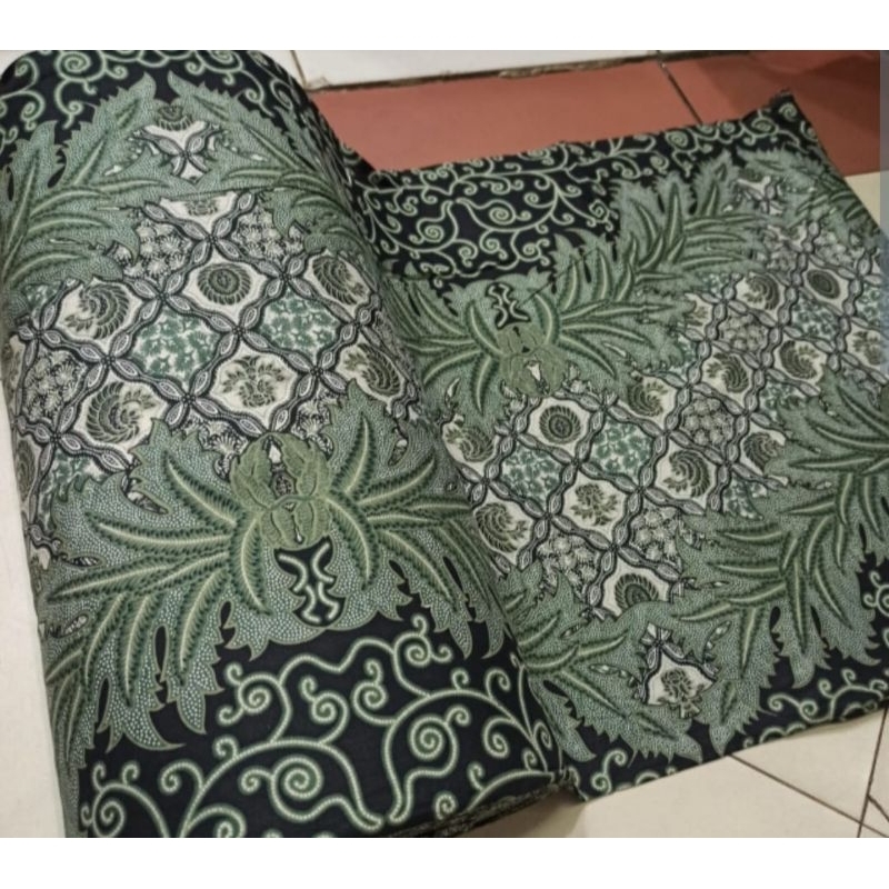 Jual Kain Batik Semir Putih. Bahan Batik Katun Bakal Kebaya Warna Sage ...