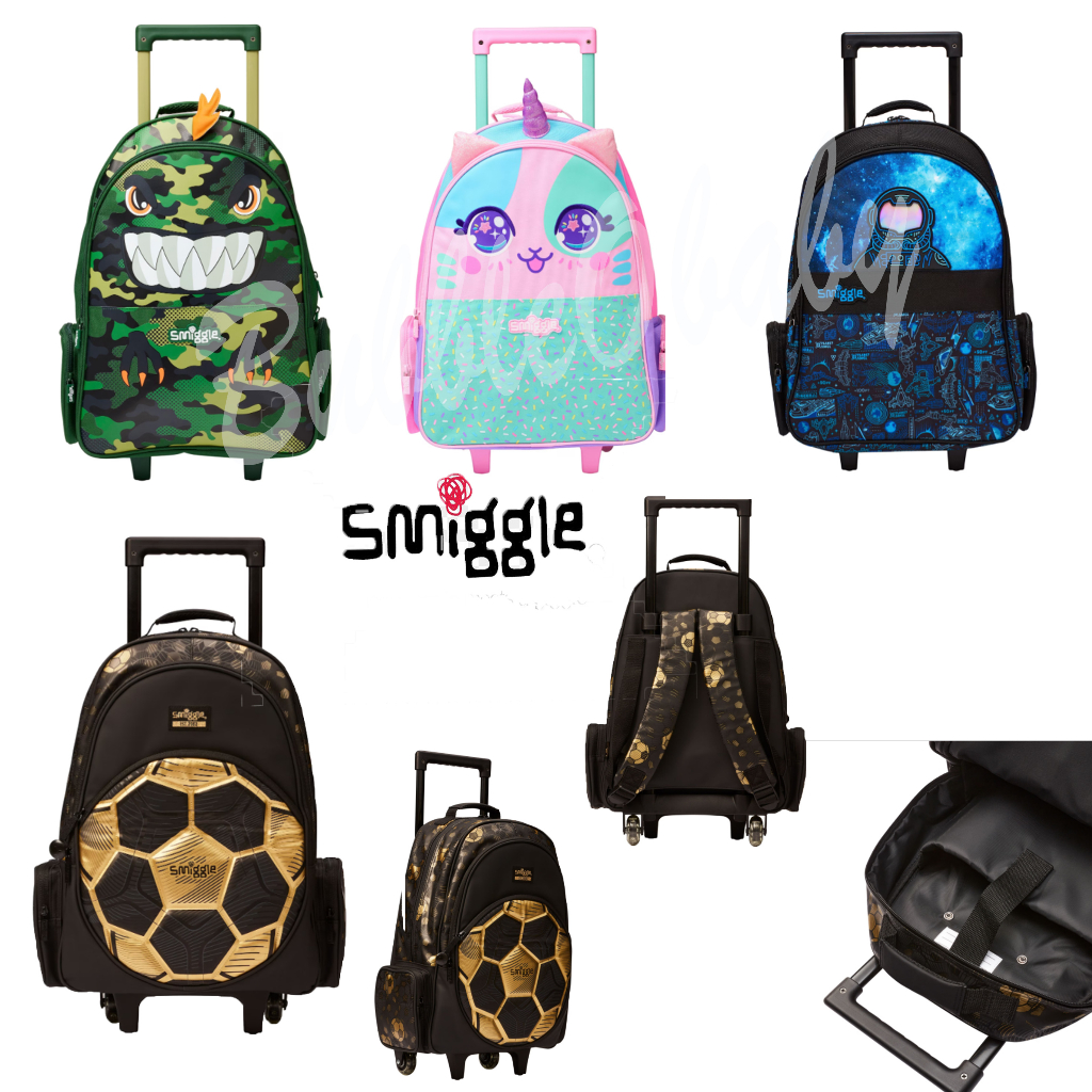 Jual ORIGINAL STORE Smiggle Backpack Trolley With Lights Trolley Bag ...