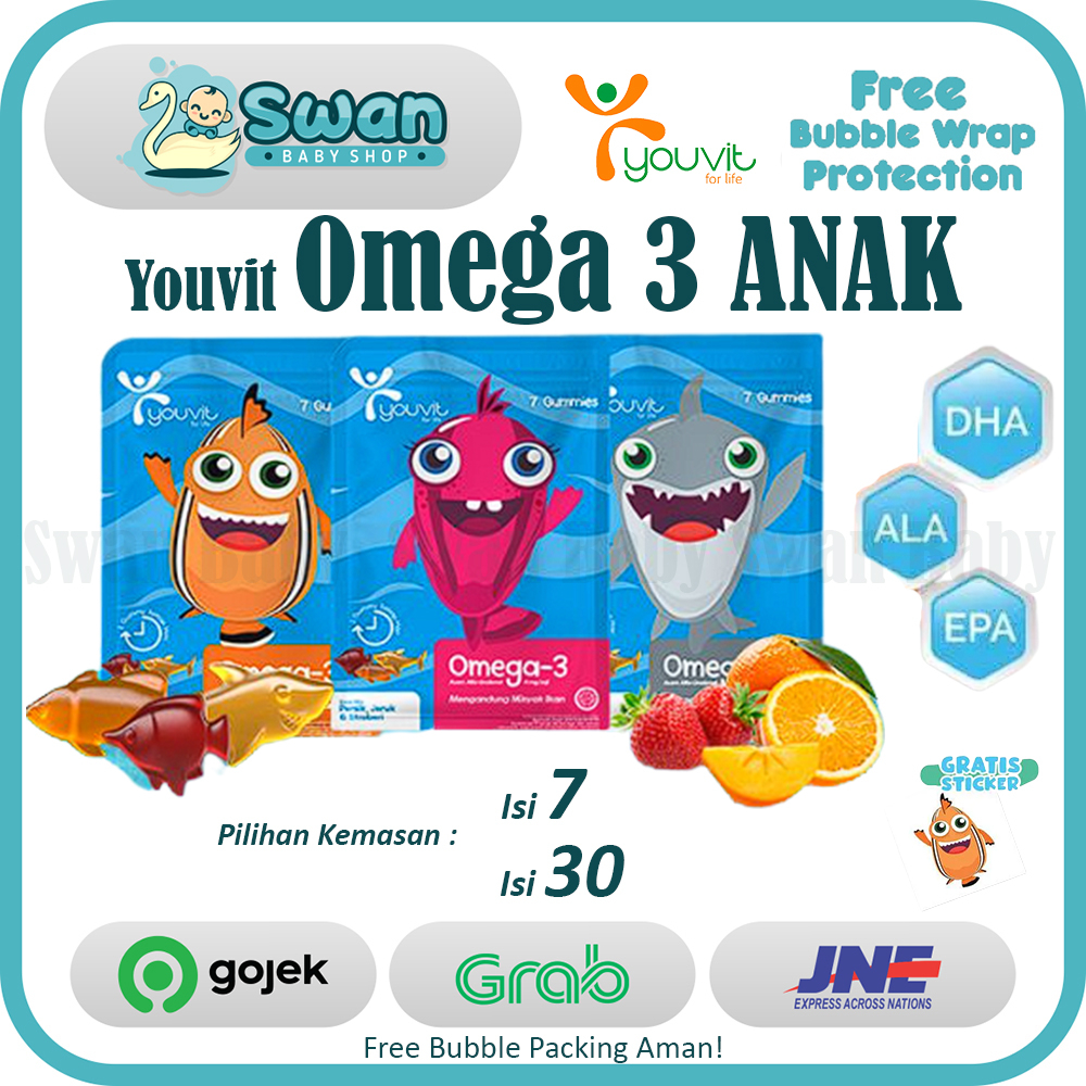 Jual YOUVIT Omega Anak / Omega-3 Multivitamin Anak DHA, EPA & ALA Gummy ...