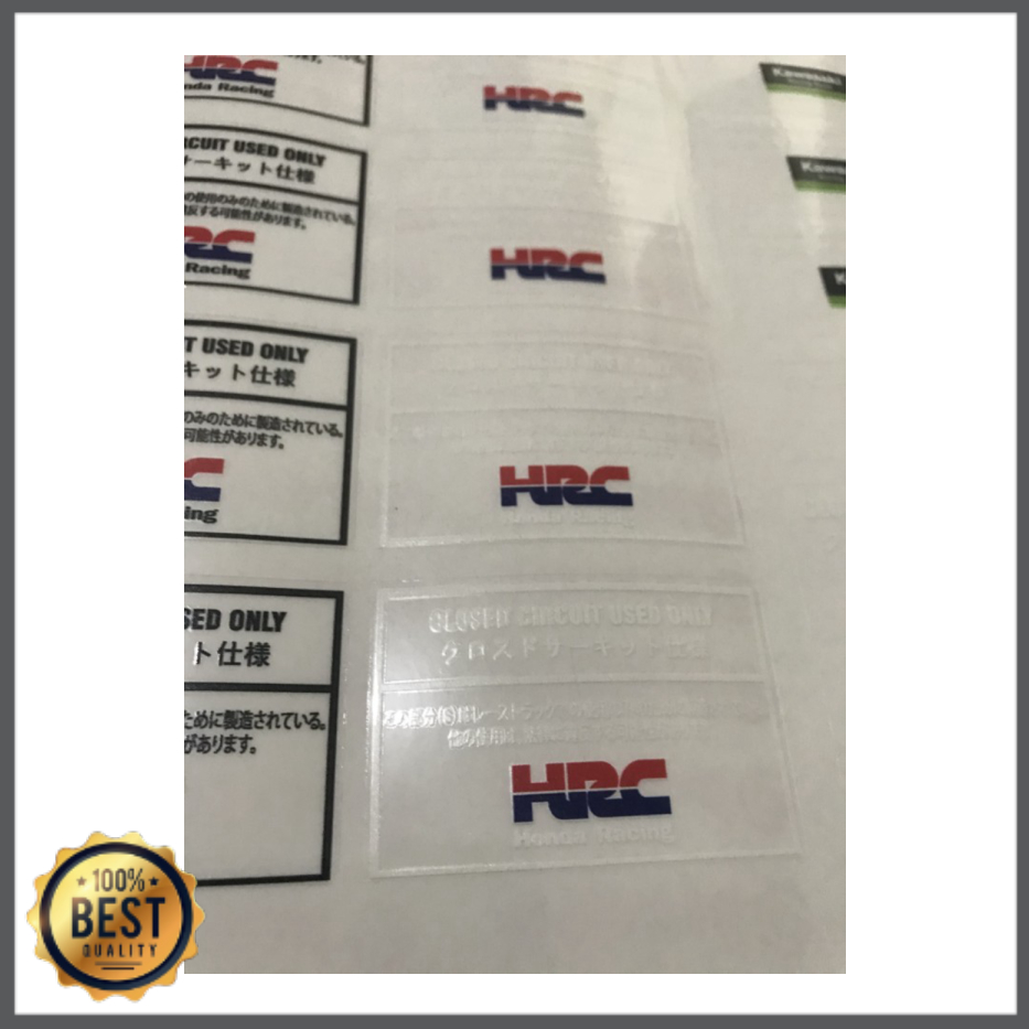 Jual Stiker race track use only Honda HRC - Hitam Promo | Shopee Indonesia