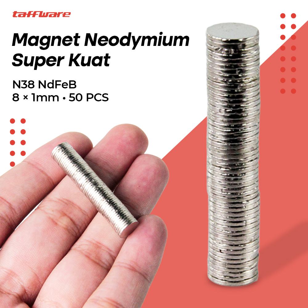Jual Magnet Neodymium Super Kuat N35 NdFeB 8x1mm 50 PCS | Shopee Indonesia