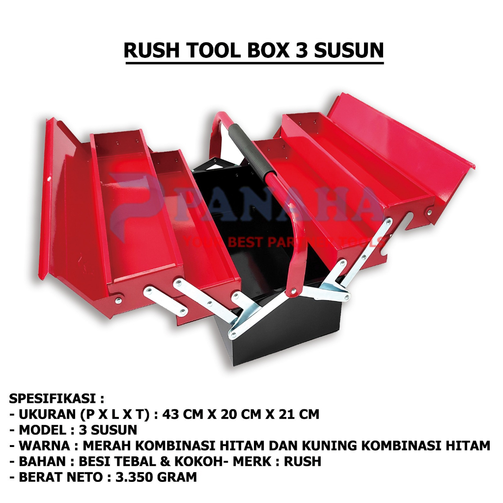 Jual RUSH TOOL BOX 3 SUSUN | Shopee Indonesia