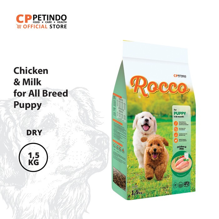 Jual Pakan Makanan Anjing ROCCO PUPPY CHICKEN 1,5Kg 1.5 Kg All Breed ...