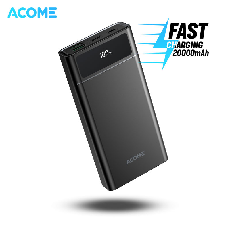 Jual ACOME Powerbank 20000mAh AP201 Fast Charging LED Display Dual ...