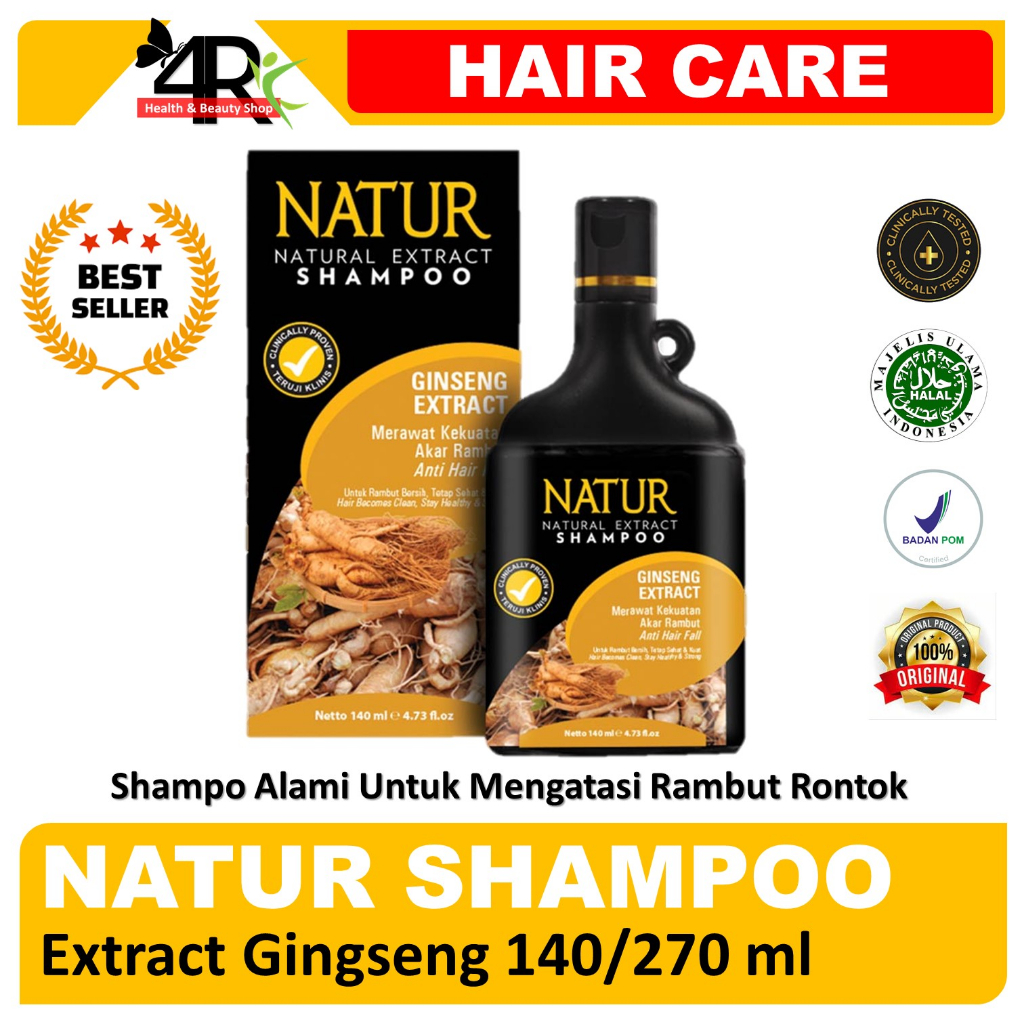 Jual Natur Shampoo Extract Gingseng 270/140 ml - Shampoo untuk Rambut ...