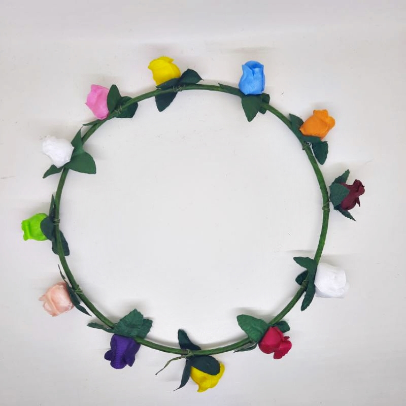 Jual Bando Bunga LED Flower Crown Mahkota Bunga Lampu Kawat Bunga Bando ...