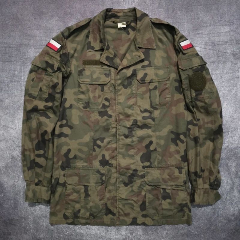 Jual poland army camo shirt / kemeja army polandia / europe military ...