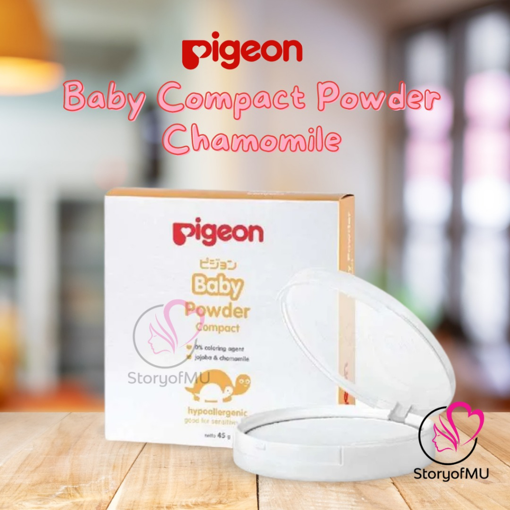 Jual ️ StoryofMU ️ PIGEON BABY Powder Cake Chamomile 45gr White FULL ...