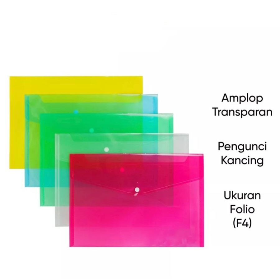 Jual EM Map Plastik Kancing Map folder F4 Warna | Shopee Indonesia