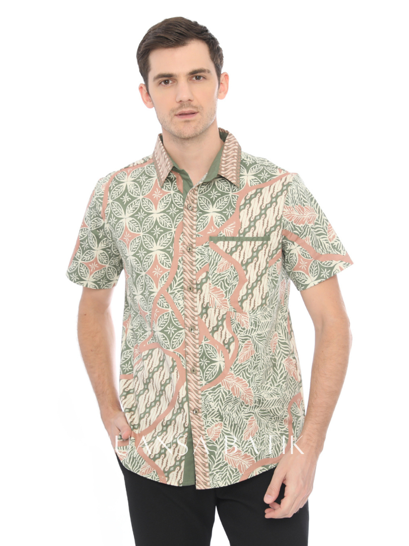 Jual Nuansa Batik Hem Batik Pria Lengan Pendek Bahan Katun Stretch ...