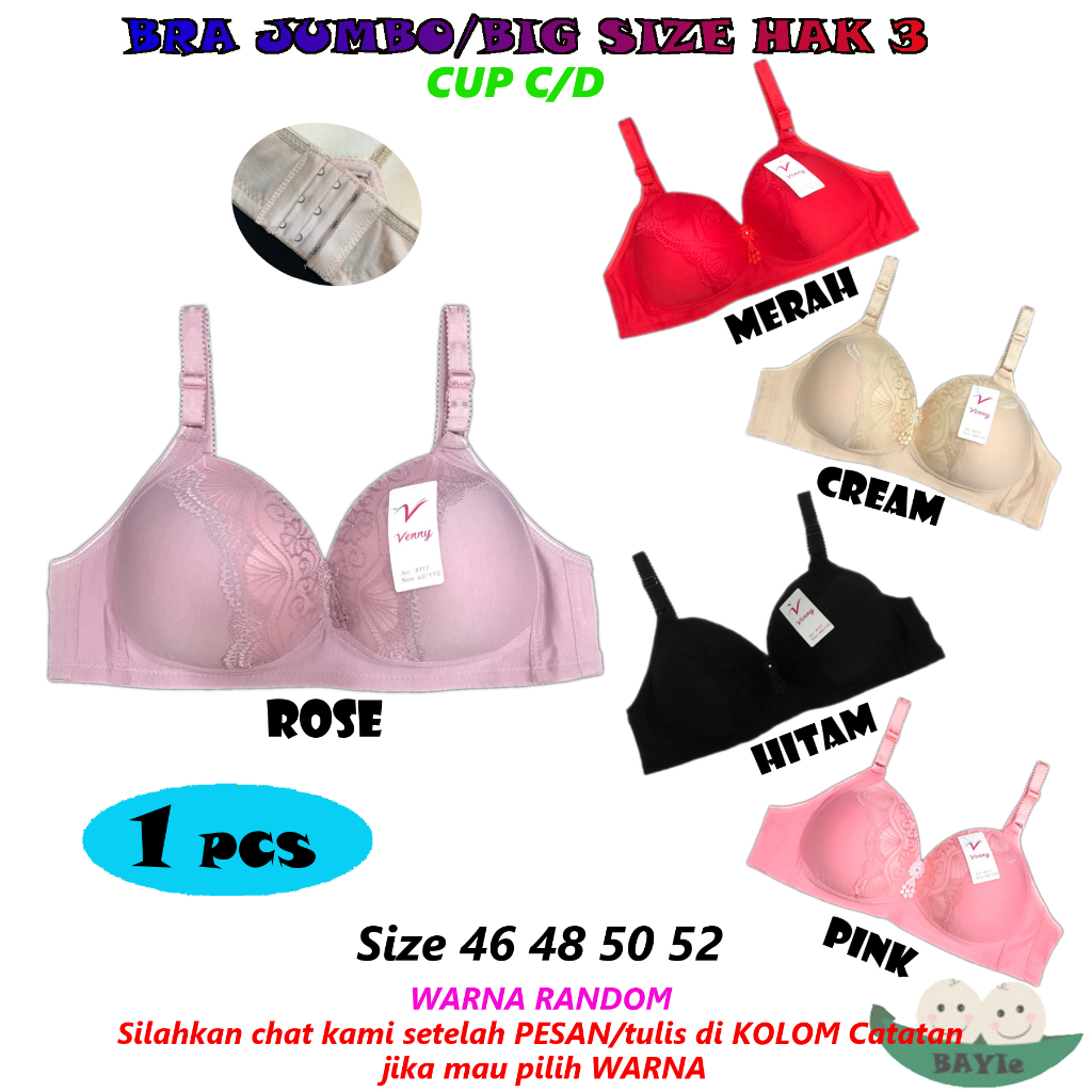 Jual BAYIe - BH / Bra Wanita Cewek JUMBO/BIG SIZE VENNY DD8117 Cup C/D ...