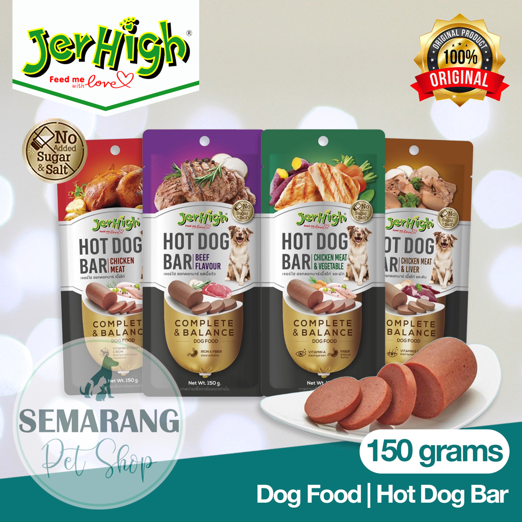 Jual JERHIGH Hot Dog Bar 150gr | Dog Food | Snack/Treats/Cemilan/Sosis ...