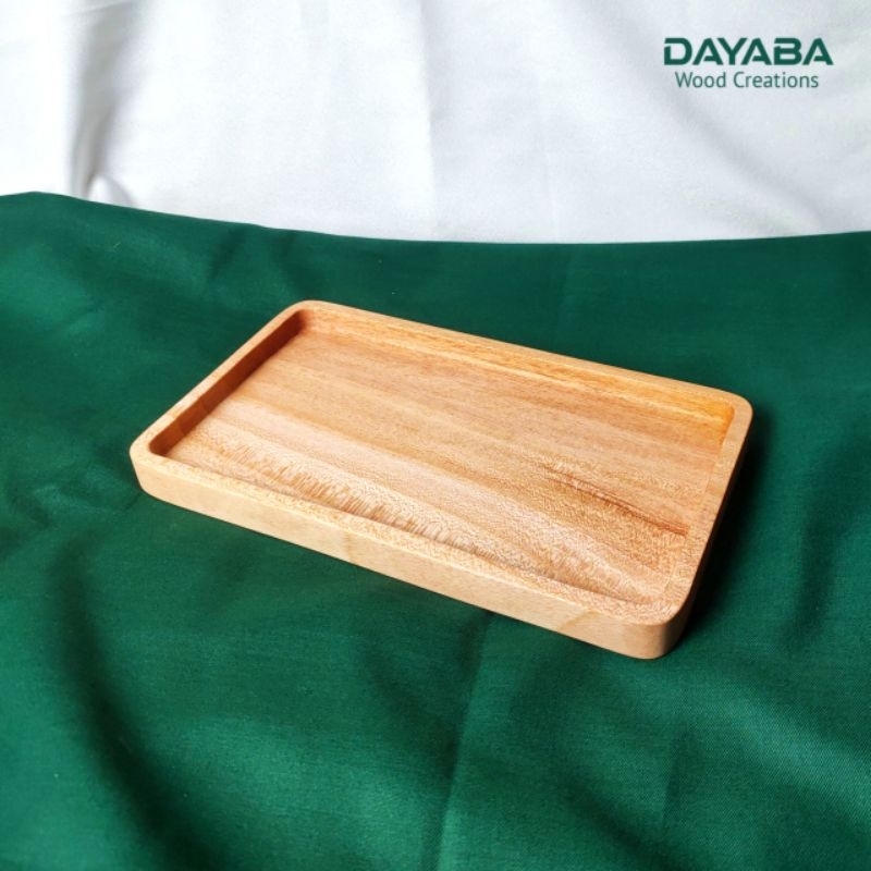 Jual Nampan Baki Kayu Natural 21x12 CM Solid Mahogany Premium | Shopee ...