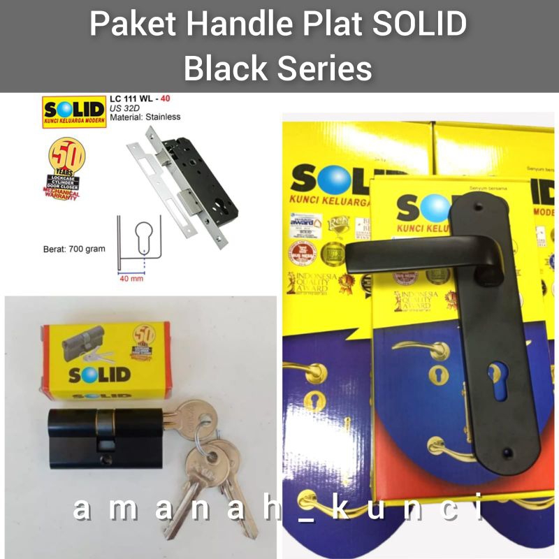Jual Paket Handle Plat Solid Hp 62.10 Balck + Lc 111-40 + Dc 02.60 ...