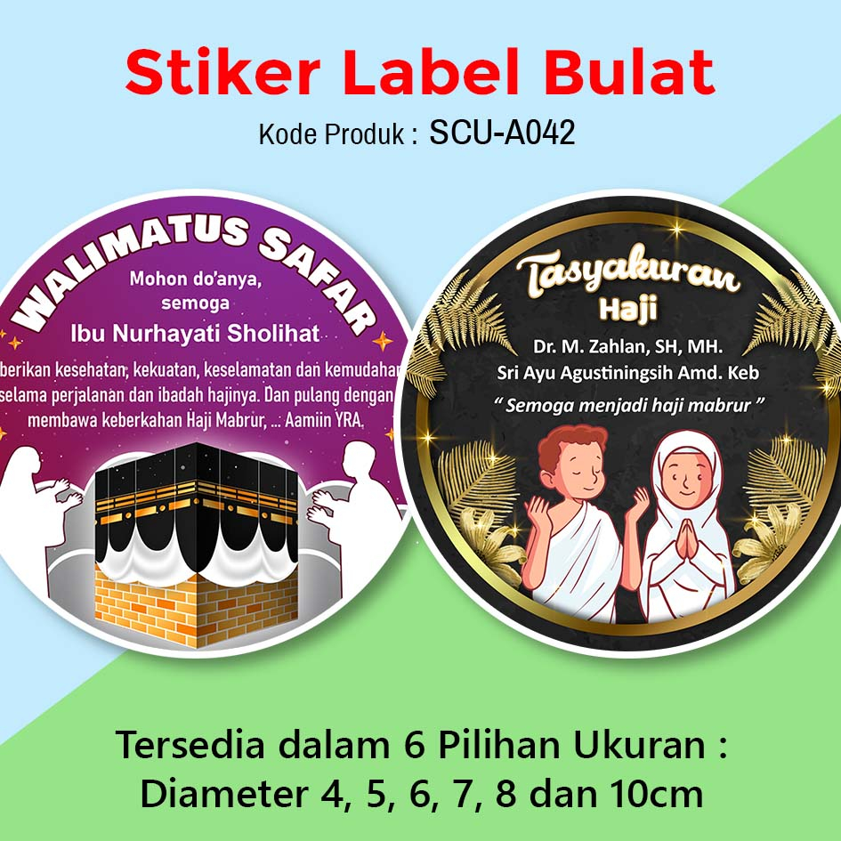 Jual STIKER UMROH HAJI WALIMATUL SAFAR SYUKURAN TASYAKURAN KIRIM DOA ...