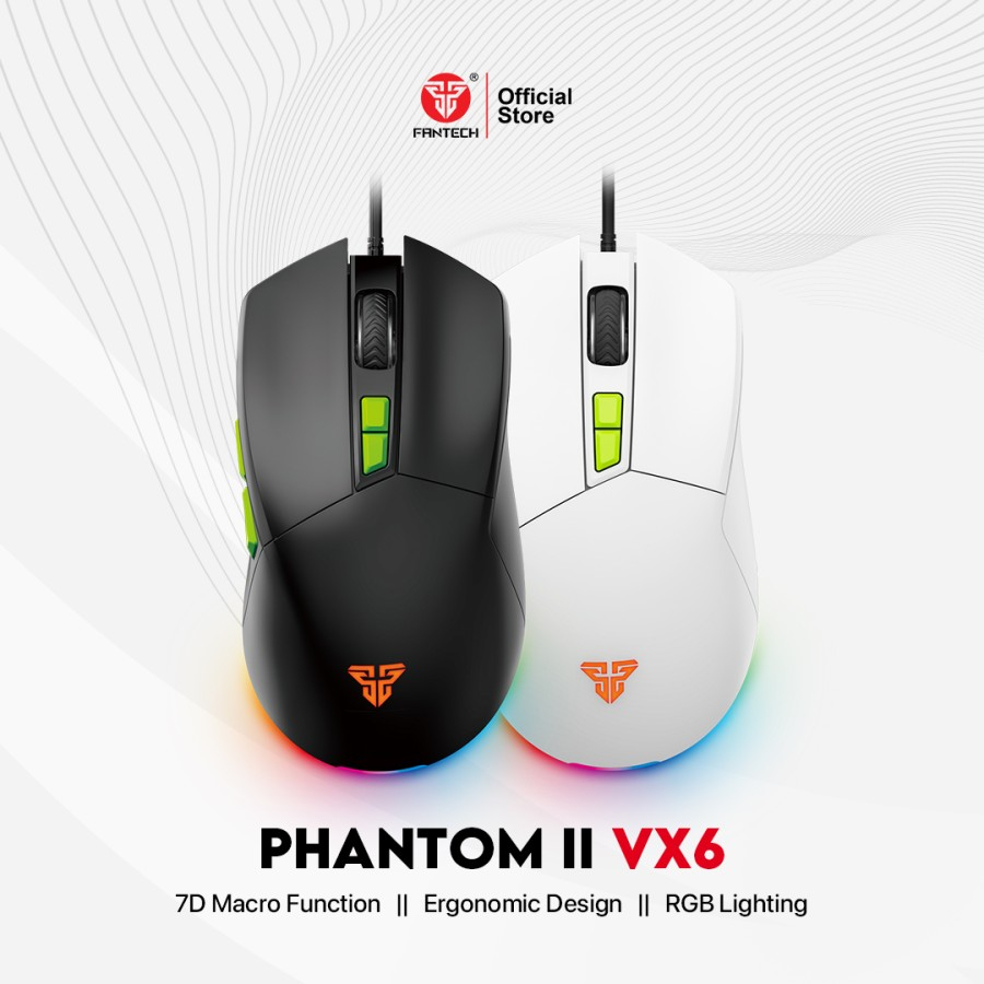 Jual Fantech PHANTOM II VX6 Mouse Gaming Macro RGB | Shopee Indonesia