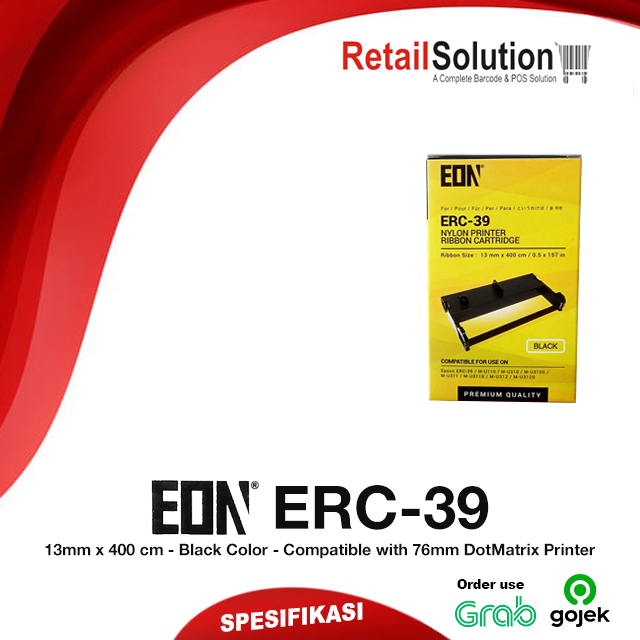 Jual Ribbon Pita Printer DotMatrix Dot Matrix - EON ERC39 ERC-39 ...