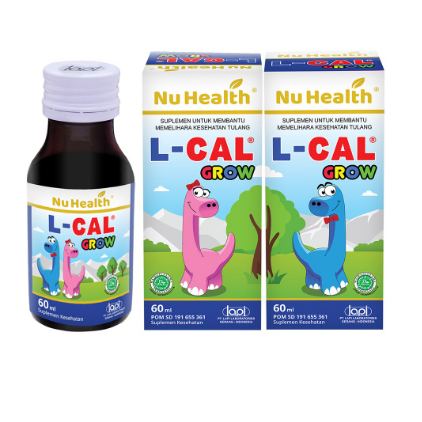 Jual L -CAL GROW 60 ML nu health L-CAL l cal grow vitamin peninggi ...