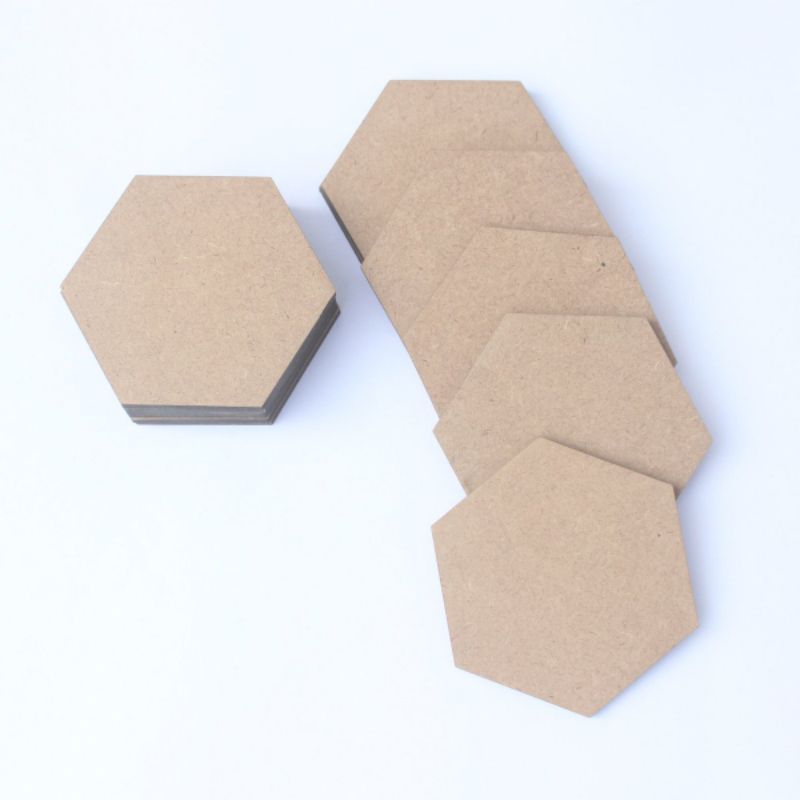 Jual Papan MDF hexsagonal diamater 20cm tebal 6mm | Shopee Indonesia