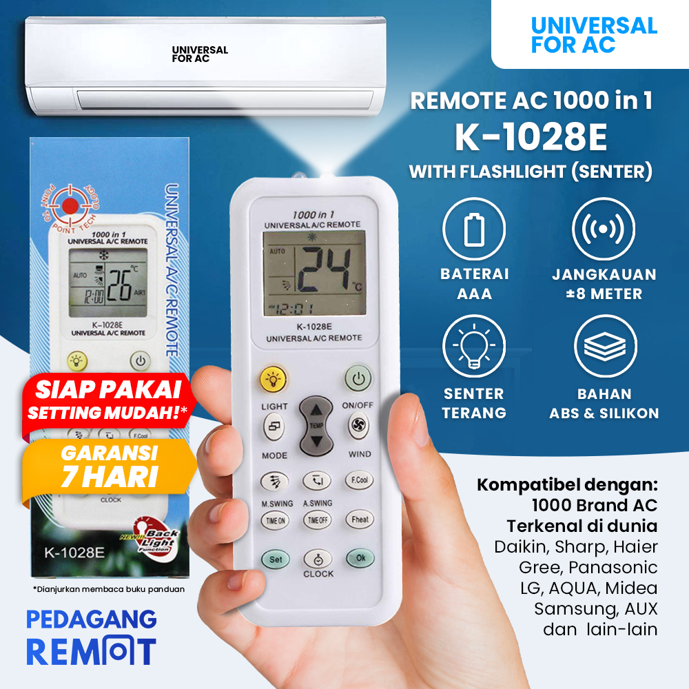 Jual Remote AC UNIVERSAL SEMUA MERK AC / Remot AC Multi Universal K ...