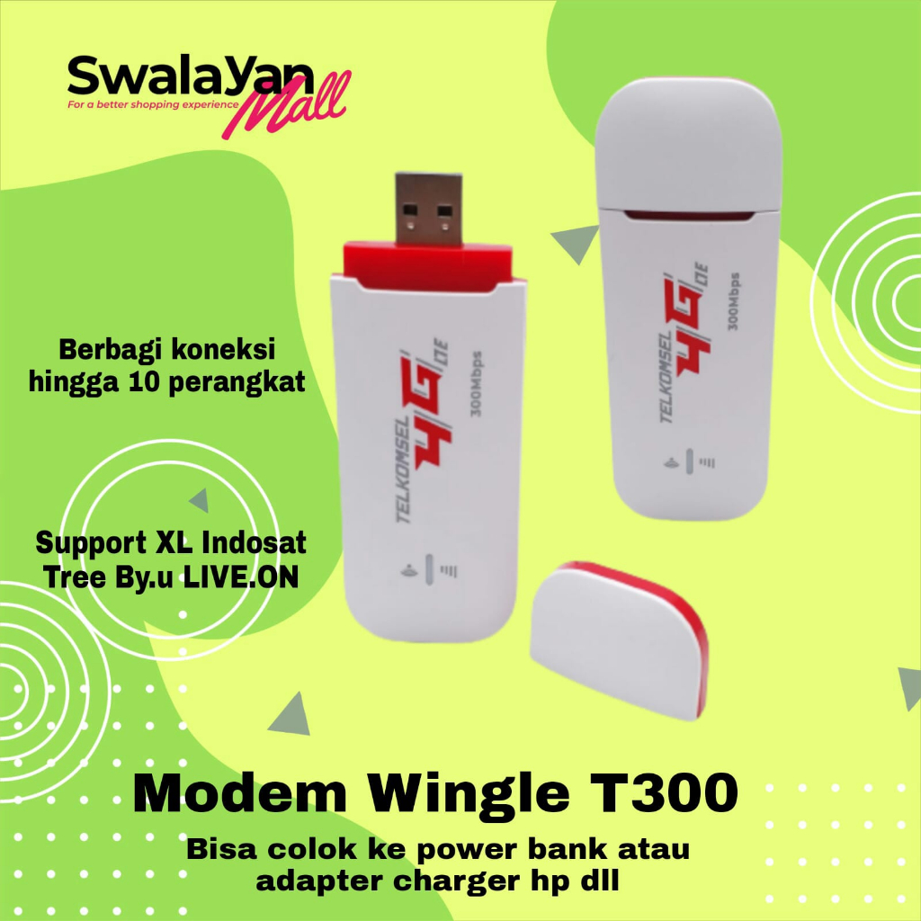 Jual Modem T300 Wifi 4G Unlock All GSM Wingle Colok Power Bank USB ...