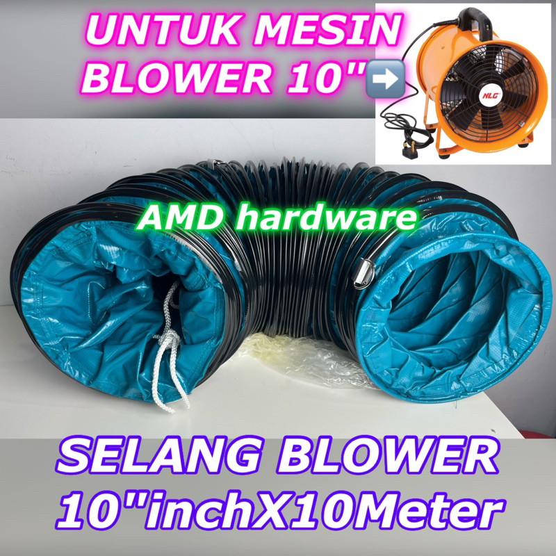 Jual 10"X10M Selang Fleksibel Kipas Angin Blower Flexible Duct 250 10 ...