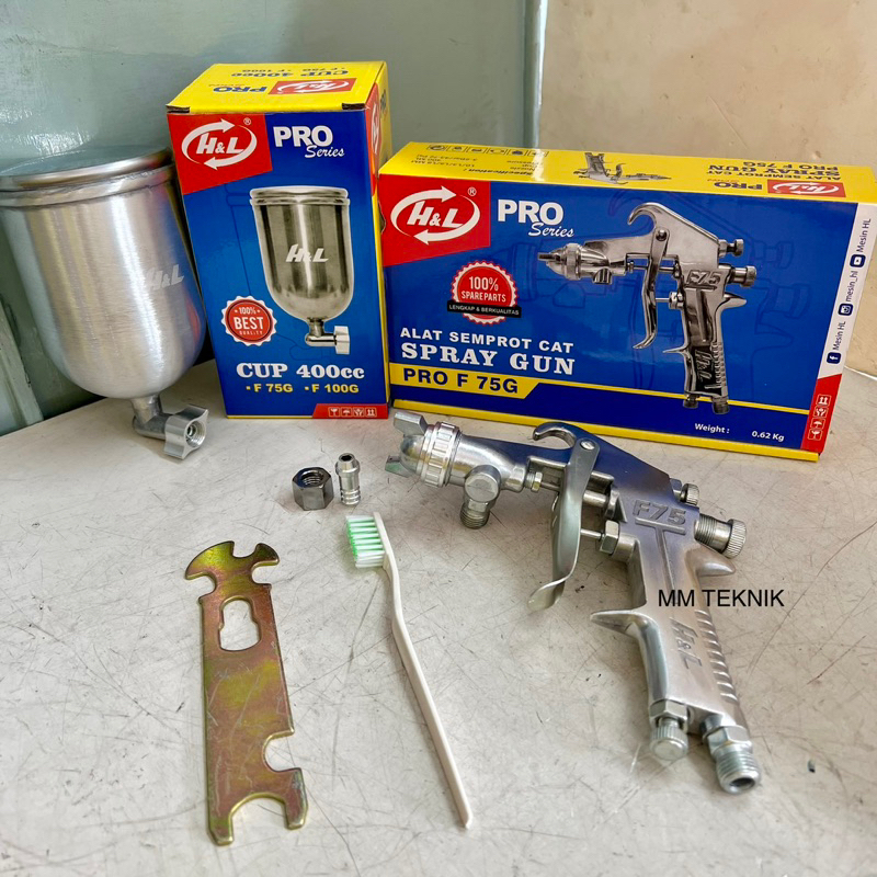 Jual Spray Gun Tabung Atas TA F75G 400cc PRO H&L Alat Semprot Cat Gun ...