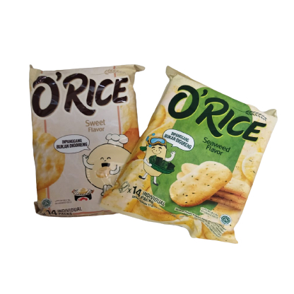 Jual o rice krekers beras rasa makanan ringan | Shopee Indonesia