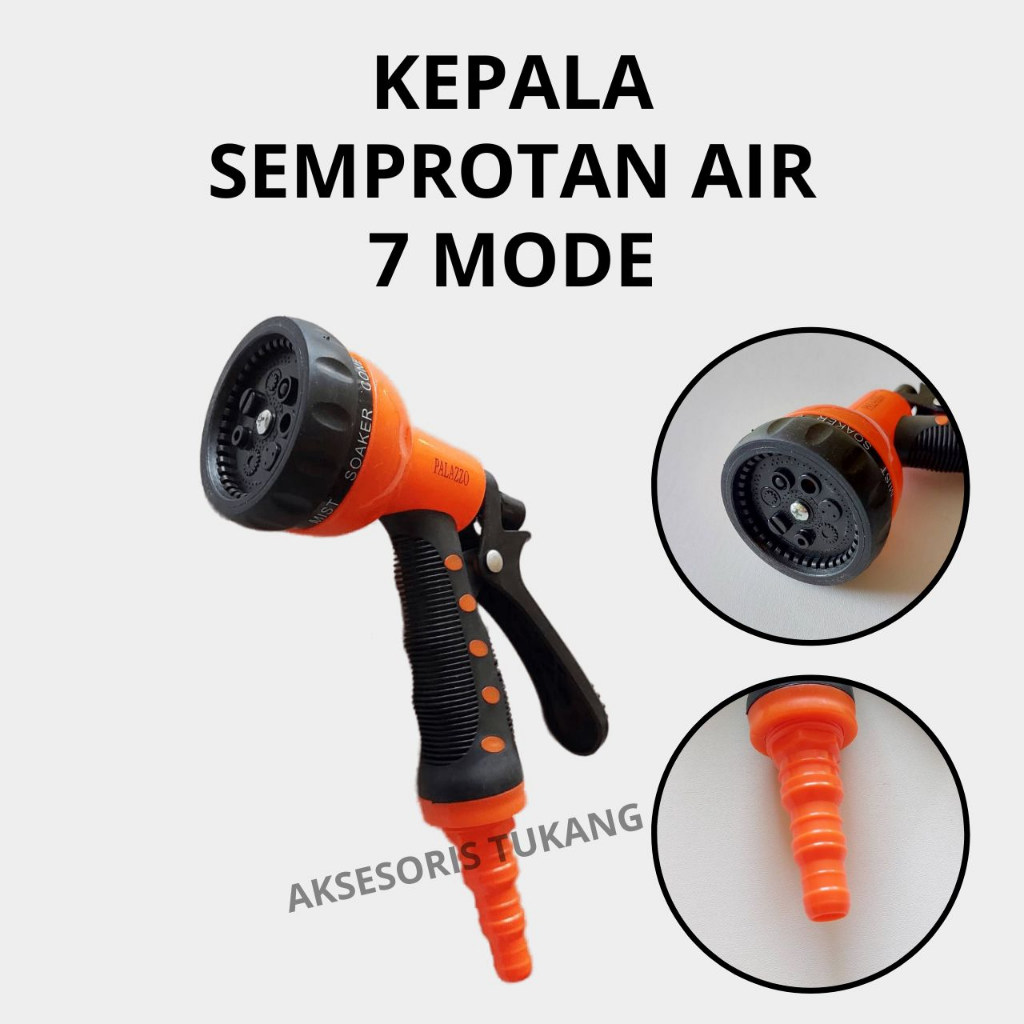 Jual Semprotan Air Hose Nozzle 7 Posisi Palazzo Semprot Taman Tanaman ...